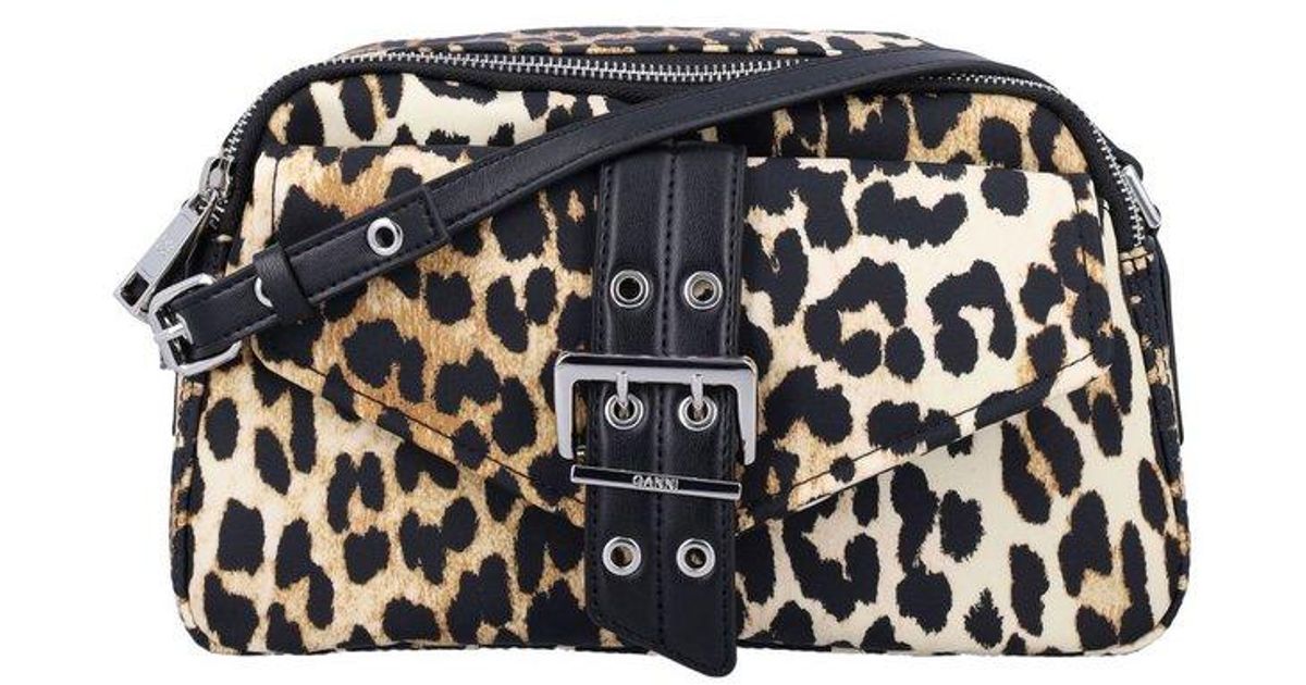 Ganni Bucky Zip-Up Camera Bag in Black | Lyst