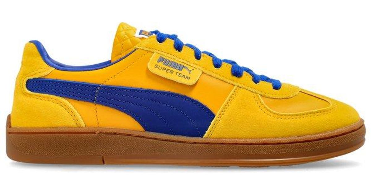 PUMA X Parma Super Team Lace-Up Sneakers in Yellow for Men | Lyst