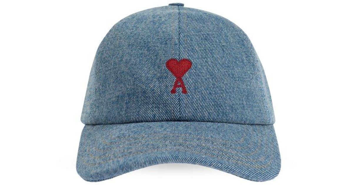 Ami Paris Cap in Blue | Lyst
