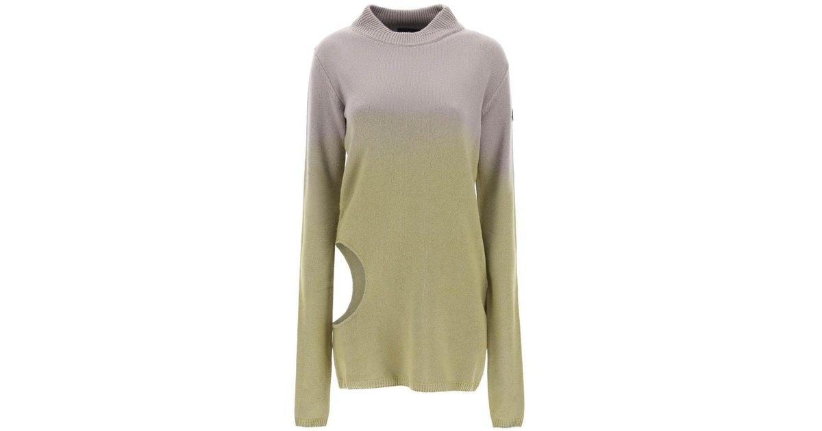 Moncler Subhuman Cut-Out Jumper in Green | Lyst