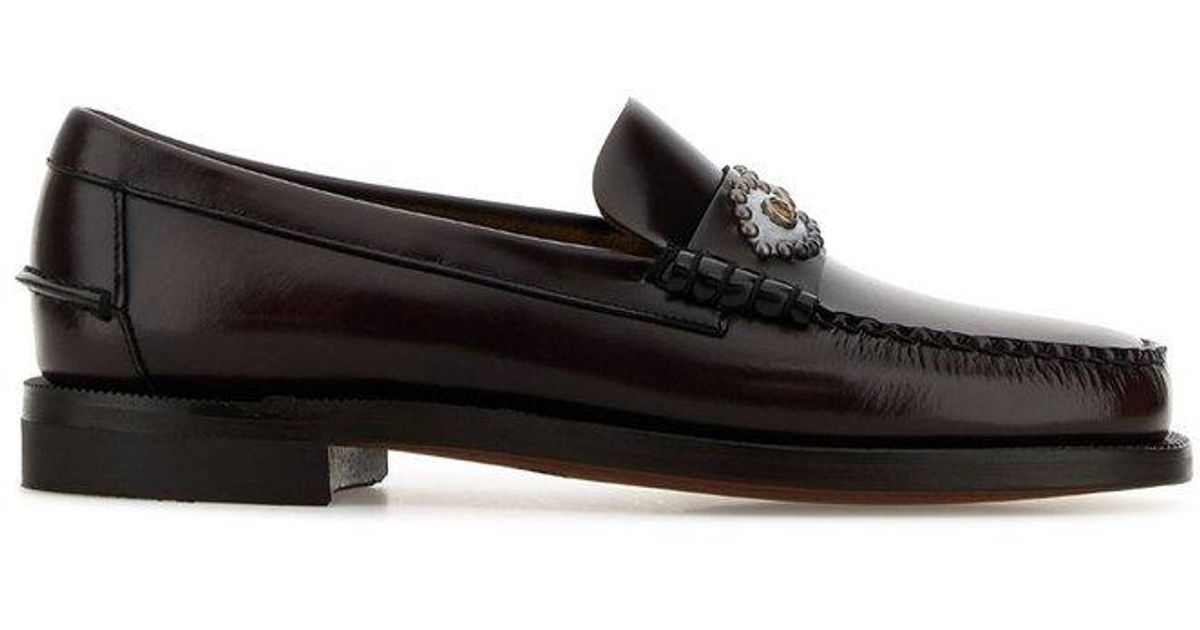 Sebago Classic Dan Eyes Slip-On Loafers in Black for Men | Lyst