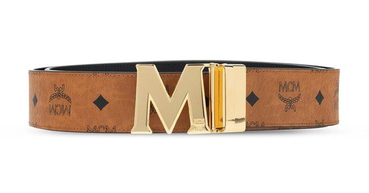 MCM Belt With Logo in White for Men | Lyst