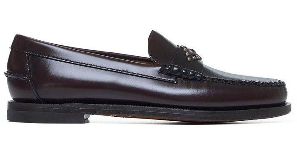Sebago Classic Dan Eye Slip-On Loafers in Black | Lyst