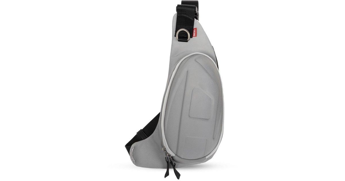 DIESEL 1-dr Pod Logo Embossed Reflective Belt Bag in Gray for Men | Lyst