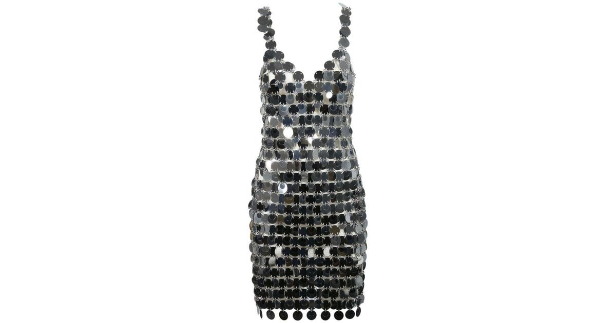 Rabanne Chainmail Mini Dress in Black | Lyst