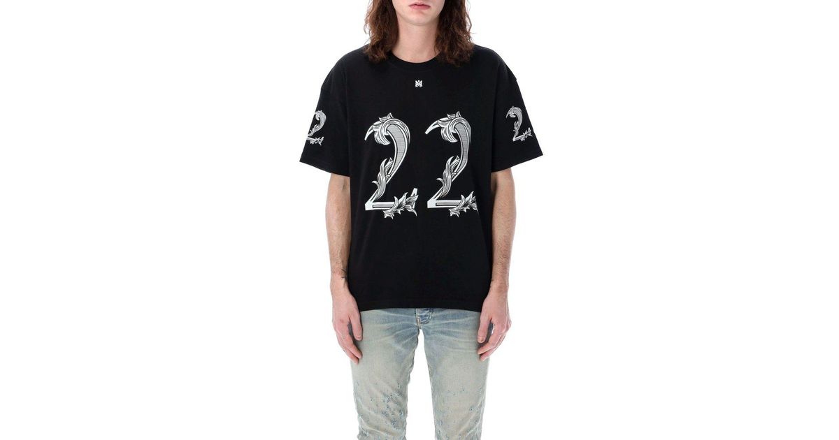 Amiri Oversized 22 T-shirt in Black for Men | Lyst