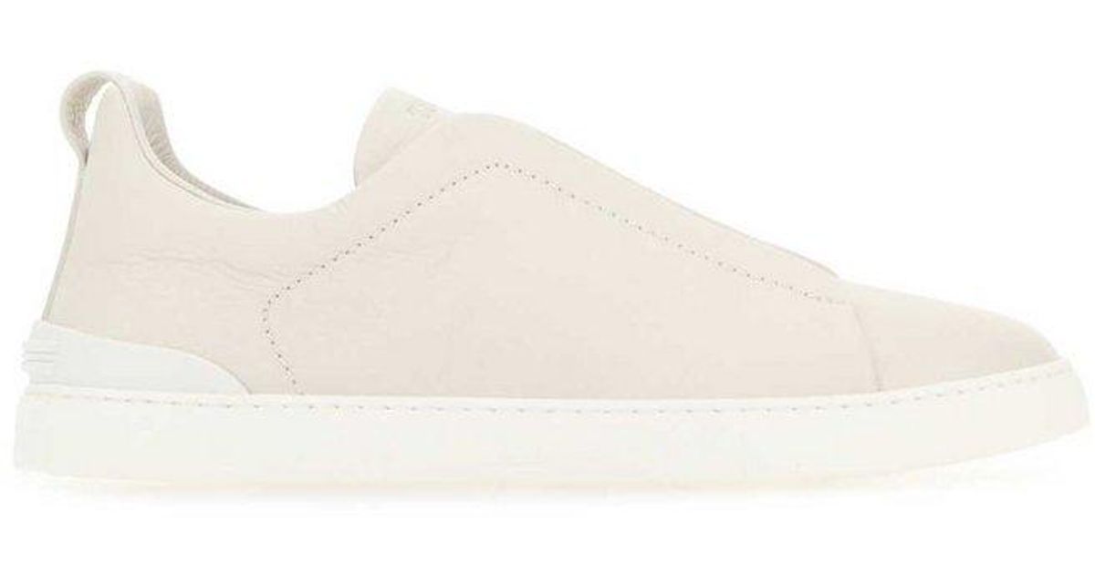 ZEGNA Triple Stitch Sneakers in White for Men | Lyst