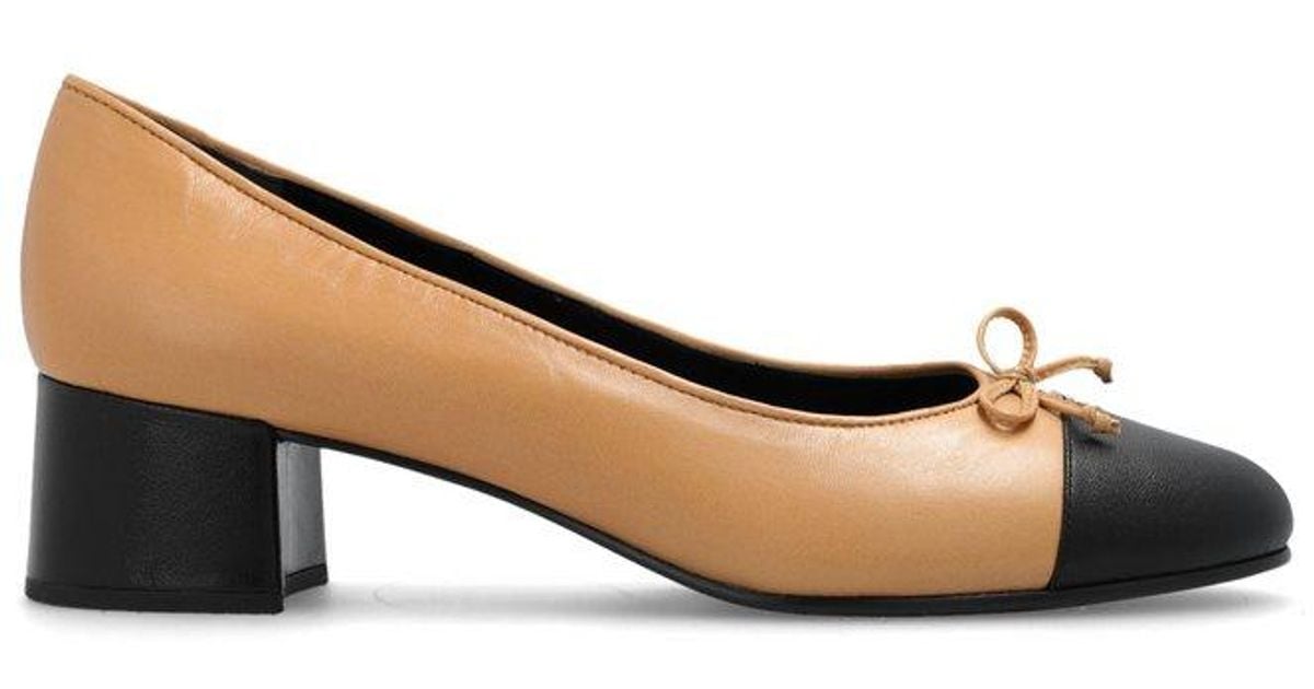 Tory Burch Cap Toe-Heel Pumps in Brown | Lyst