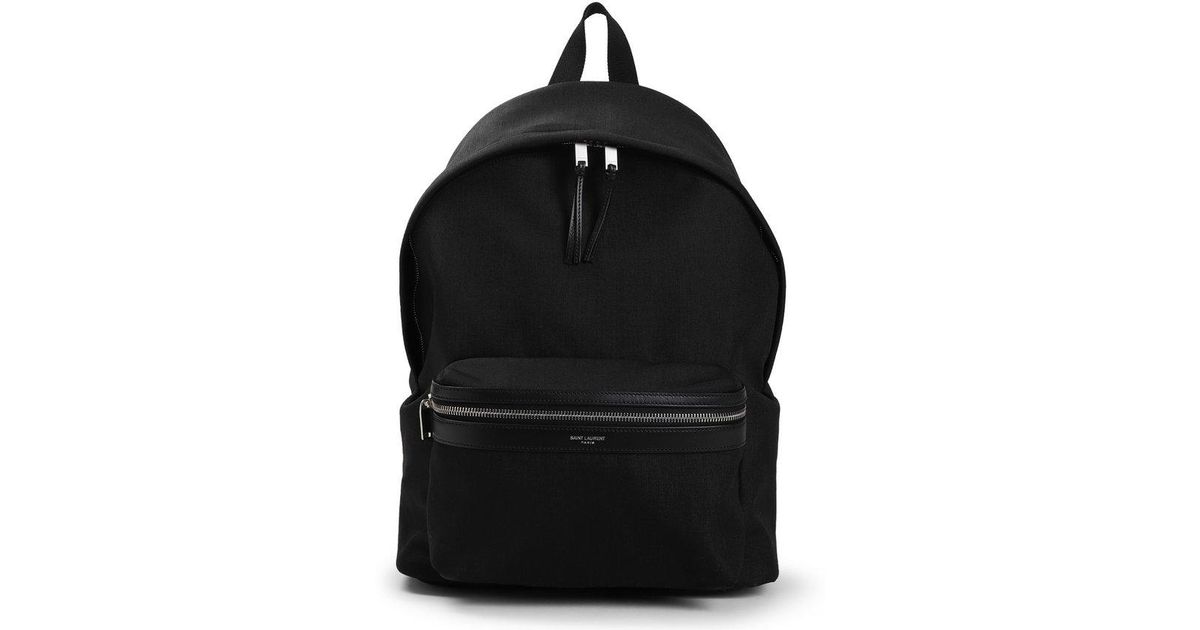 Saint Laurent Paris Zip-Up Backpack in Black | Lyst