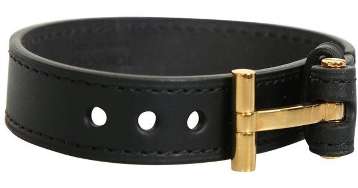 Tom Ford T-lock Logo Detailed Bracelet in Black for Men | Lyst