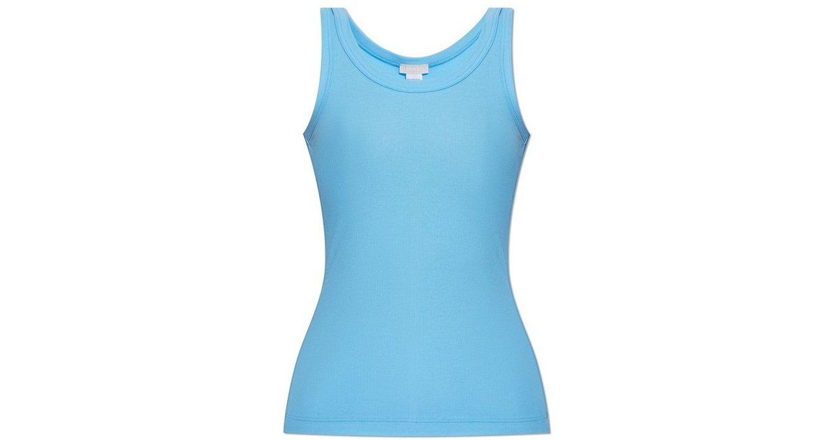 Hanro Classic Comfort Lingerie Set in Blue | Lyst