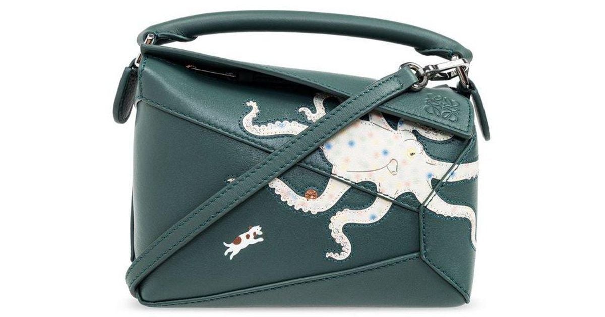 Loewe X Suna Fujita Octopus Mini Puzzle Bag in Green | Lyst