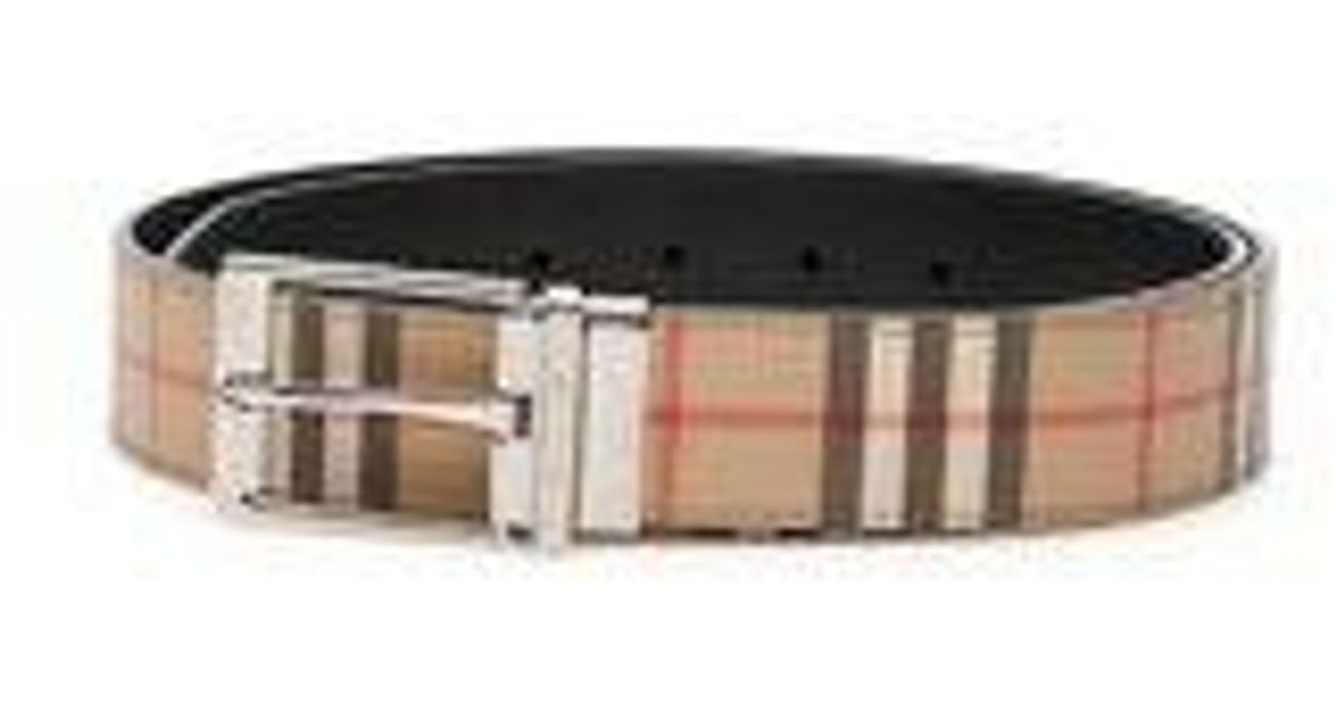Burberry Reversible Vintage Check Belt for Men | Lyst