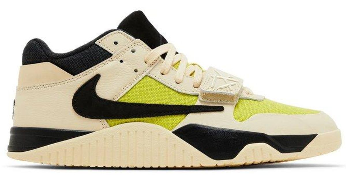 Nike X Travis Scott Jumpman Jack Panelled Sneakers in Green for Men | Lyst