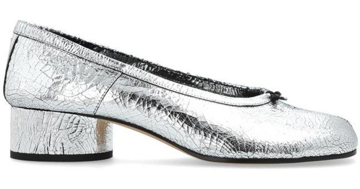 Maison Margiela Tabi Broken Mirror New Ballerina Shoes in White | Lyst