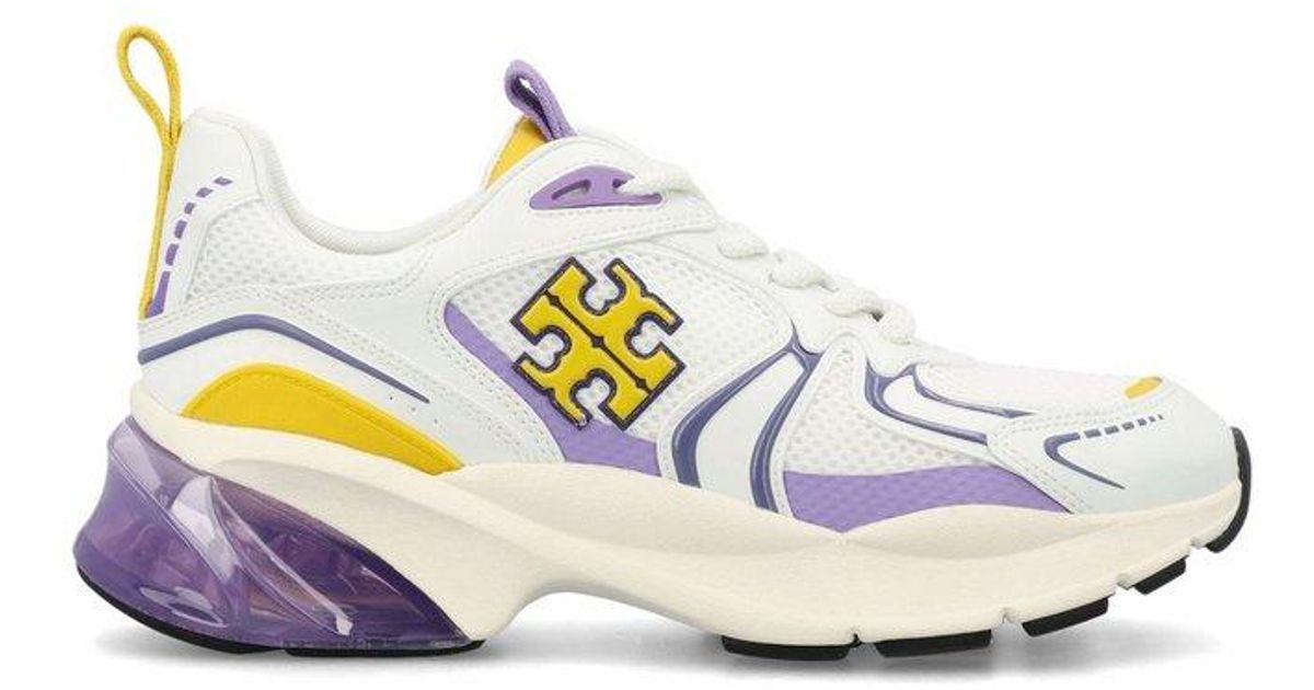 Tory Burch Good Luck Tech Lace-up Sneakers in White | Lyst