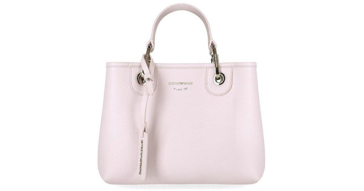 Emporio Armani Myea Logo Printed Tote Bag in Pink | Lyst
