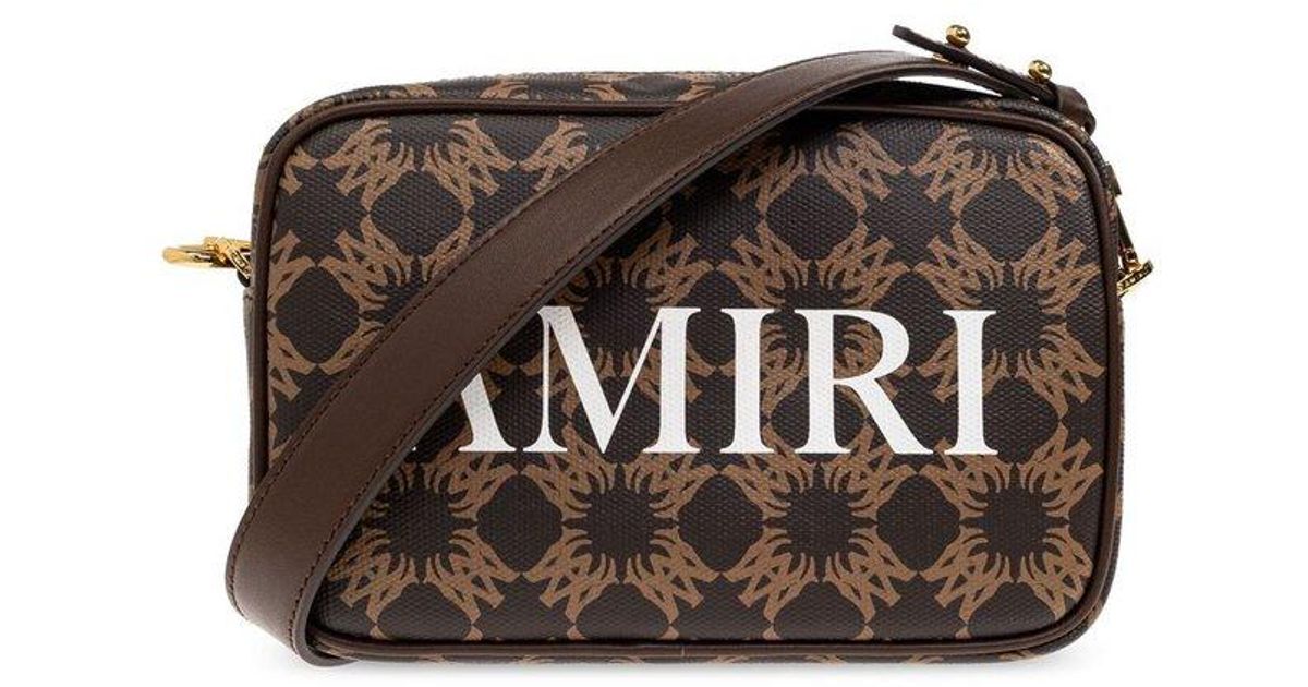 Amiri Logo-Printed Zipped Shoulder Bag in Black for Men | Lyst