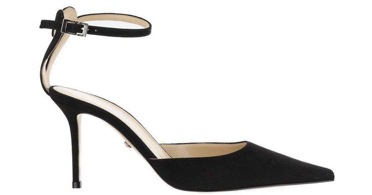 Mach & Mach Heart Detailed Pointed Toe Pumps in Black | Lyst