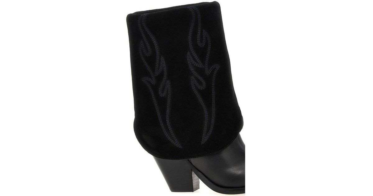 Sonora Boots Rancho Reverse Western Boots in Black | Lyst