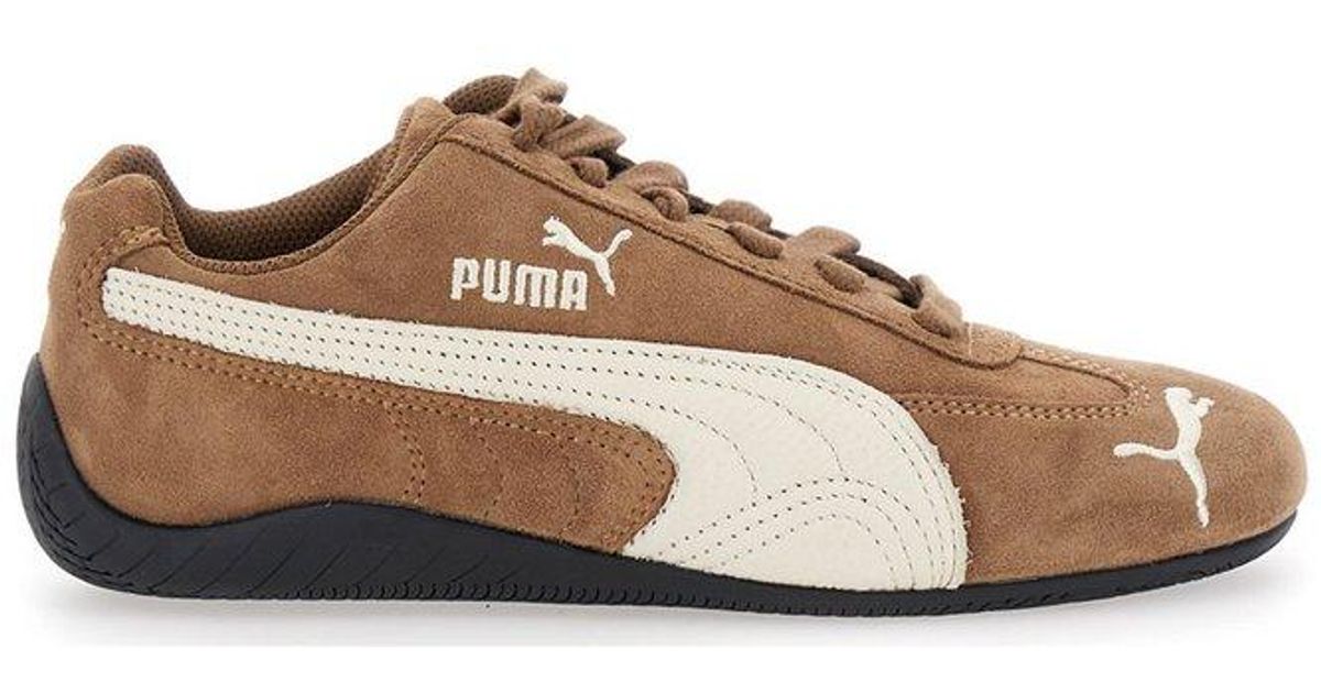 PUMA Speedcat Lace-Up Sneakers in Brown | Lyst