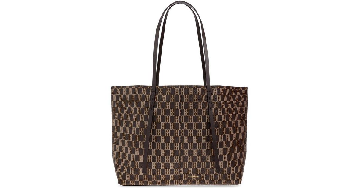 By Malene Birger Abigail Monogram Tote Bag in Brown | Lyst