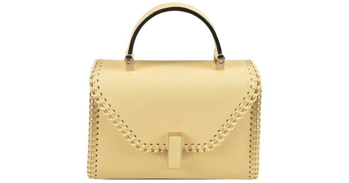 Valextra Iside Mini Top Handle Bag in Metallic | Lyst