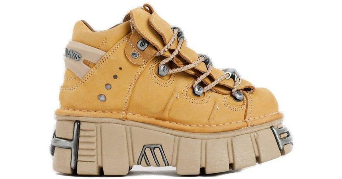 Vetements X New Rock Platform Sneakers in Natural | Lyst