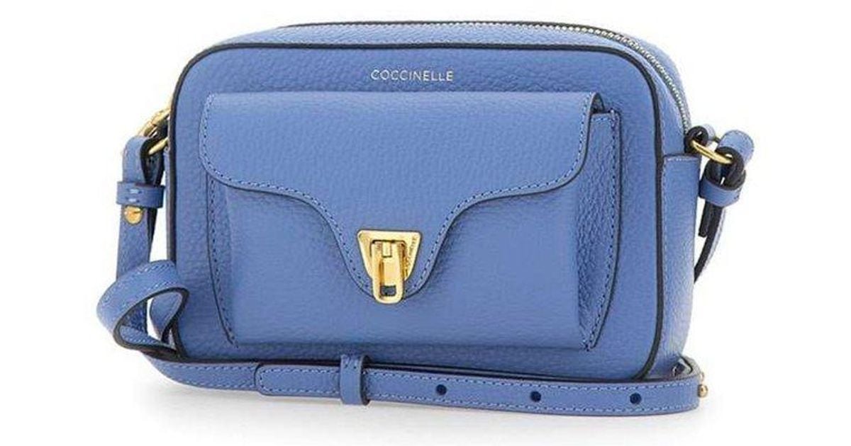 Coccinelle Beat Logo Stamp Mini Crossbody Bag in Blue | Lyst