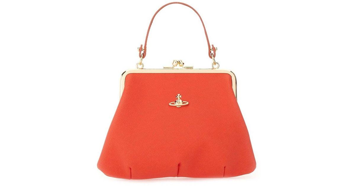 Vivienne Westwood Logo Plaque Tote Bag in Red | Lyst