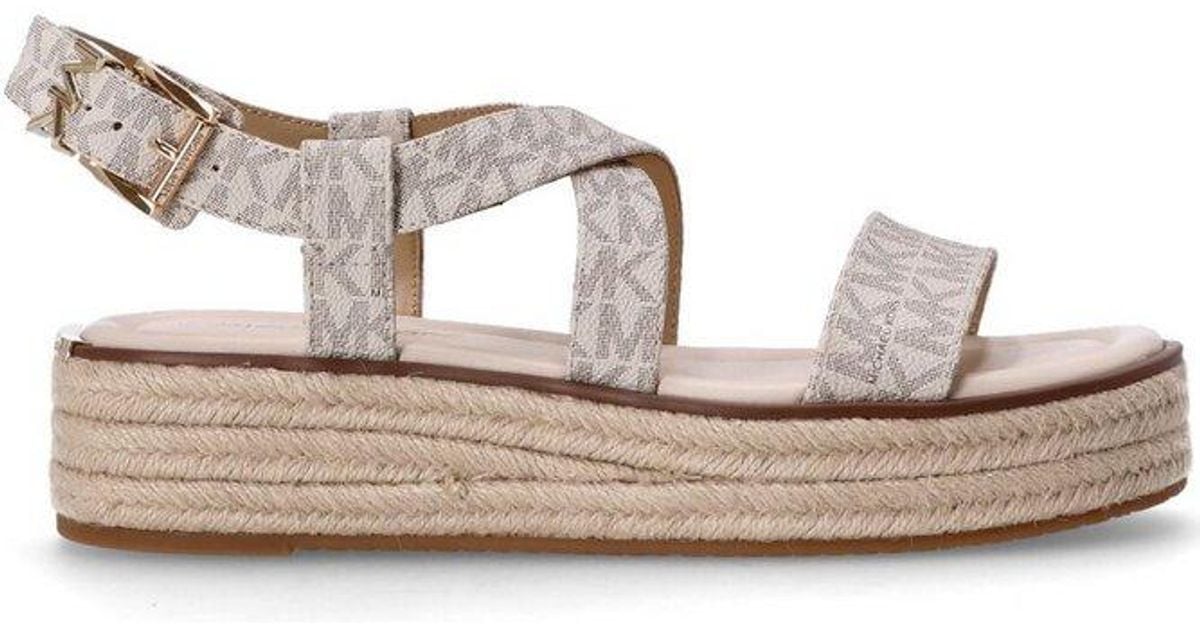 MICHAEL Michael Kors Lynn Signature Logo Platform Espadrille Sandals in ...
