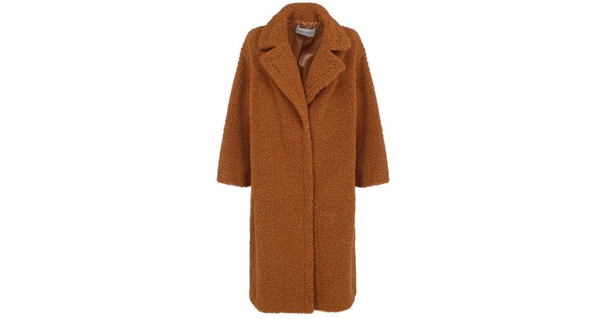 Stand Studio Maria Faux Fur Coat in Brown | Lyst