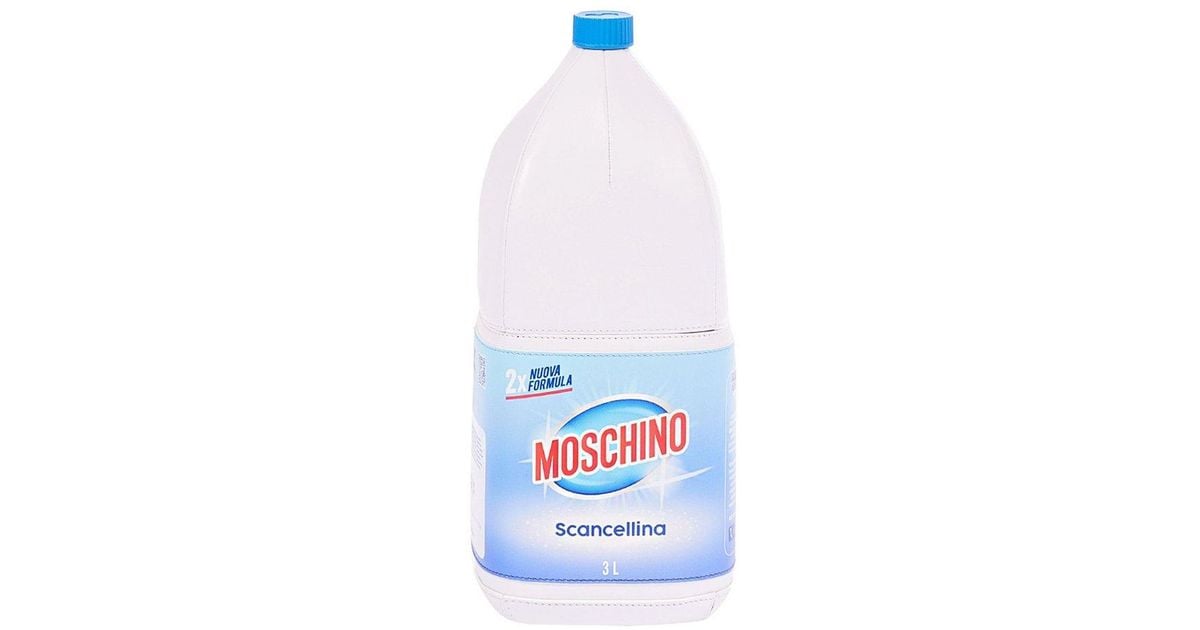 Moschino Logo Printed Scancellina Bleach Bag in White | Lyst