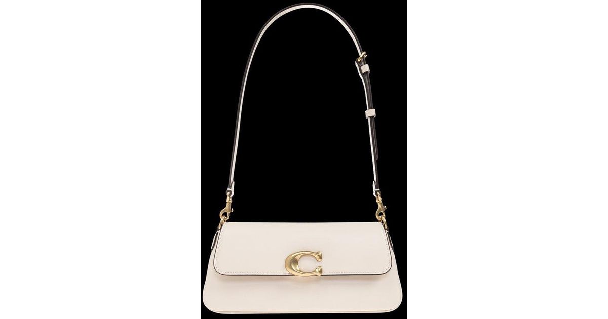 COACH Logo Detailed Fold-Over Shoulder Bag in Black | Lyst UK