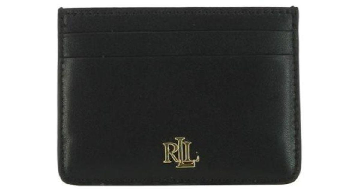 Ralph Lauren Logo Plaque Card Holder in Black | Lyst
