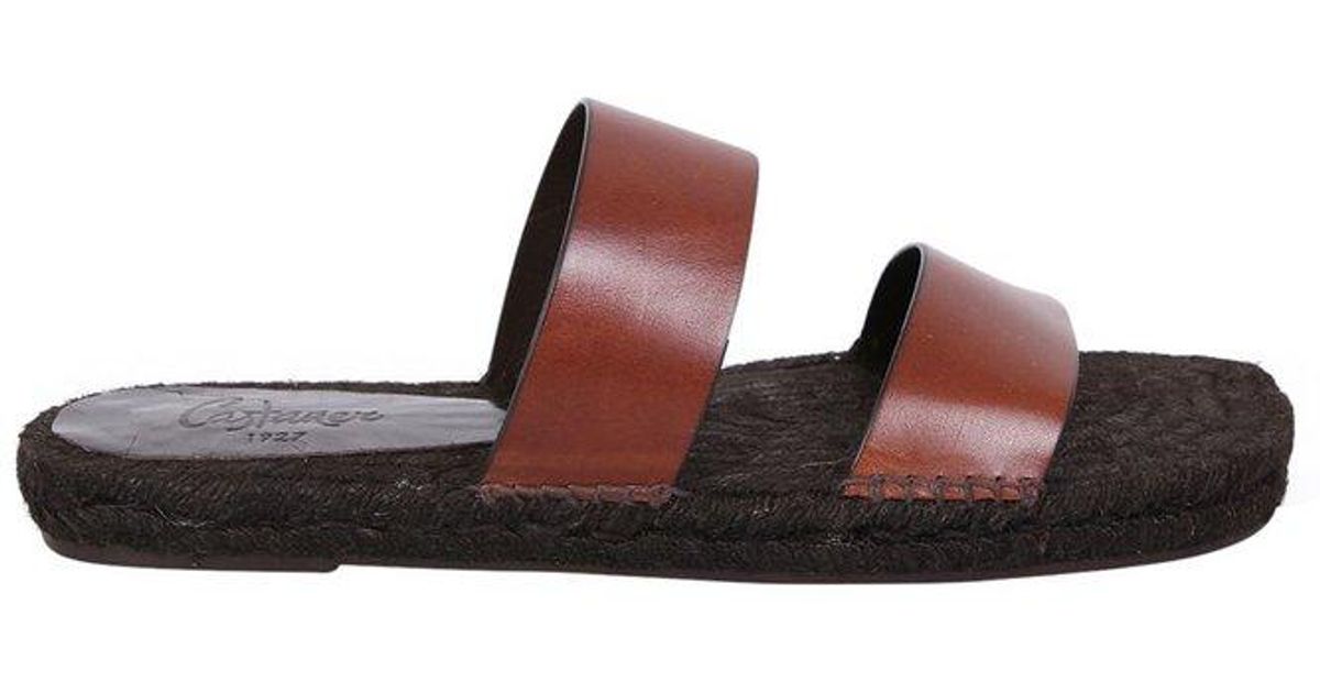 Castañer Kim Double-Strap Square Toe Slides in Brown for Men | Lyst UK