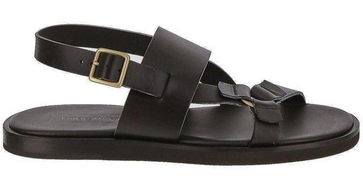 Zegna Ermenegildo Zegna Logo Detailed Sandals in Black for Men | Lyst ...