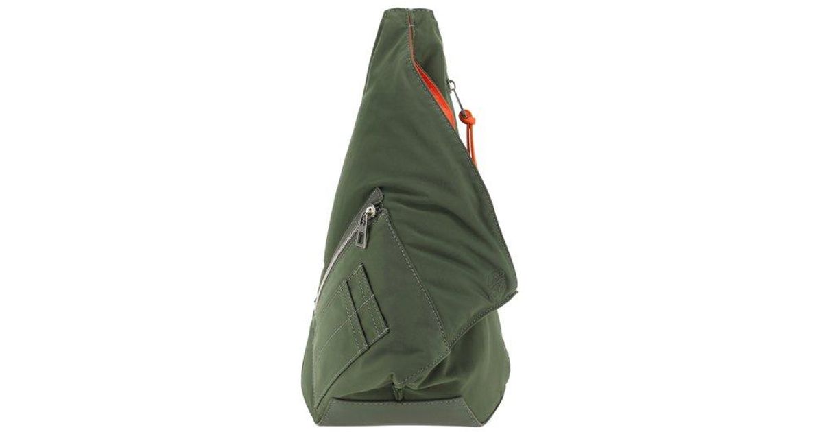 Loewe Anton Zip-up Sling Bag in Green for Men | Lyst