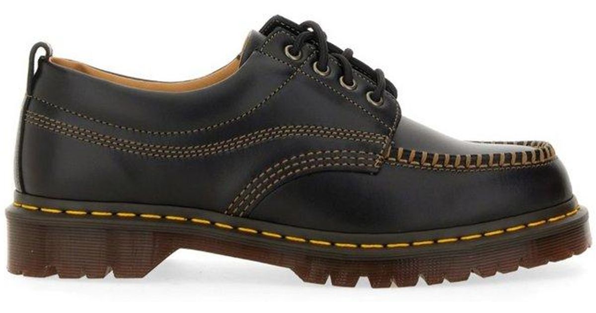 Dr. Martens Lowell Moc Toe Shoes in Black for Men | Lyst