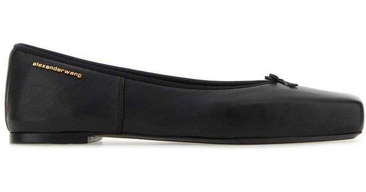 Alexander Wang Billie Flat Slip-On Ballerina Shoes in Black | Lyst