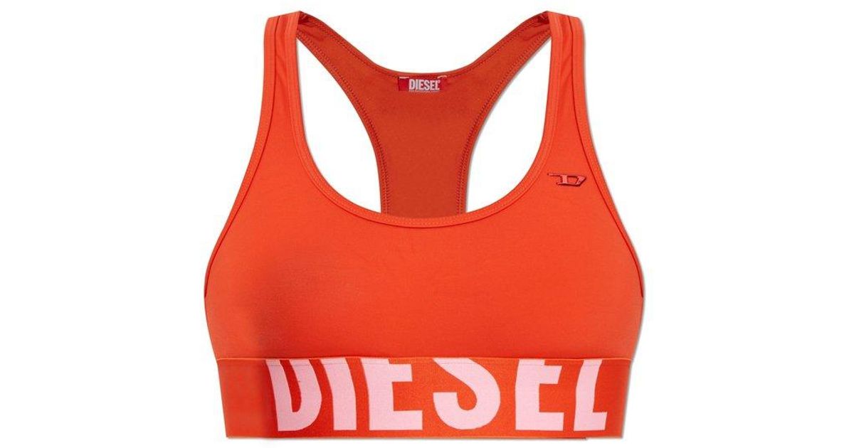 DIESEL Race-Bralette-Xl-D-Pop Bikini Top in Red | Lyst