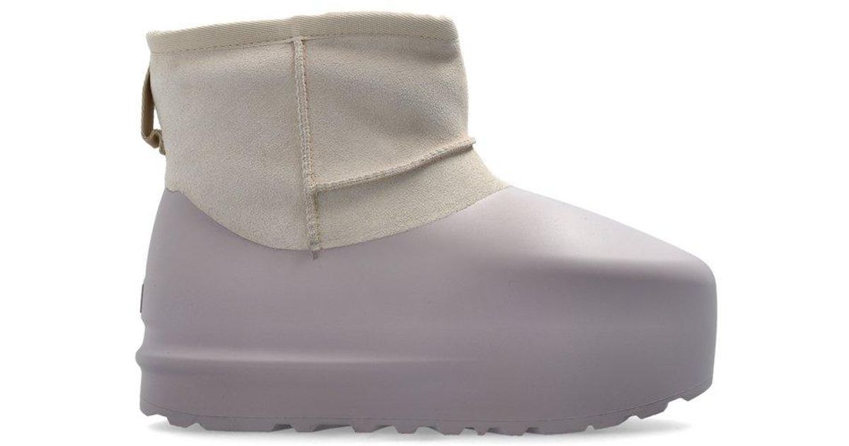 UGG Classic Mini Pumped Molded Boots in Gray | Lyst