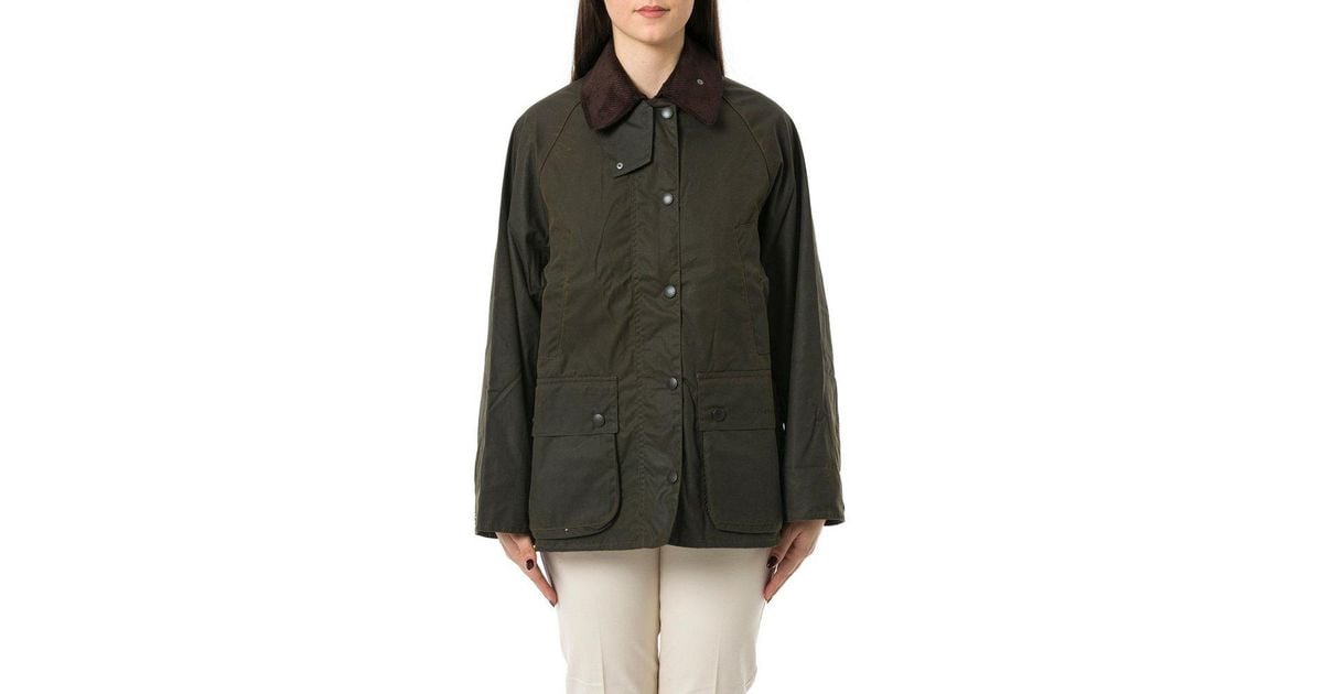 Barbour Bedale Waxed Jacket in Gray | Lyst