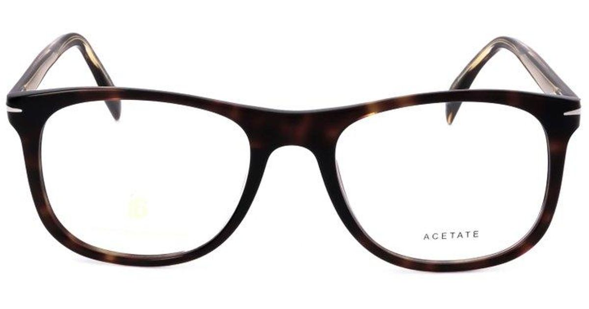 David Beckham Square Frame Full Rim Optical Glasses in Black for Men ...