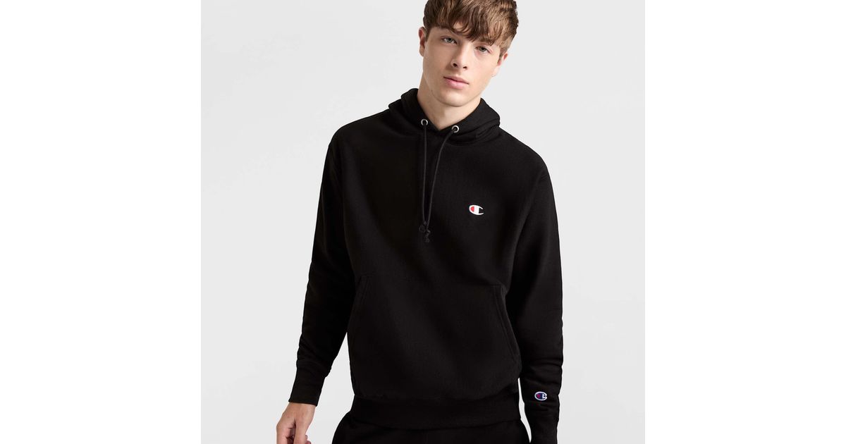 Champion Reverse Weave Hoodie, C Logo in Black for Men | Lyst