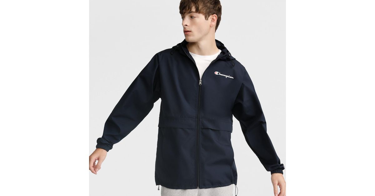 Champion Stadium Full-Zip Jacket, Script Logo in Blue for Men | Lyst
