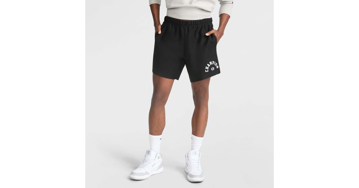 Champion 7" Reverse Weave Relay Cut Off Shorts, Arch Logo in Black for ...