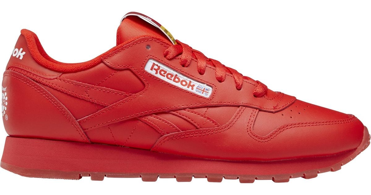 Reebok Classic Leather - Running Shoes in Red for Men | Lyst