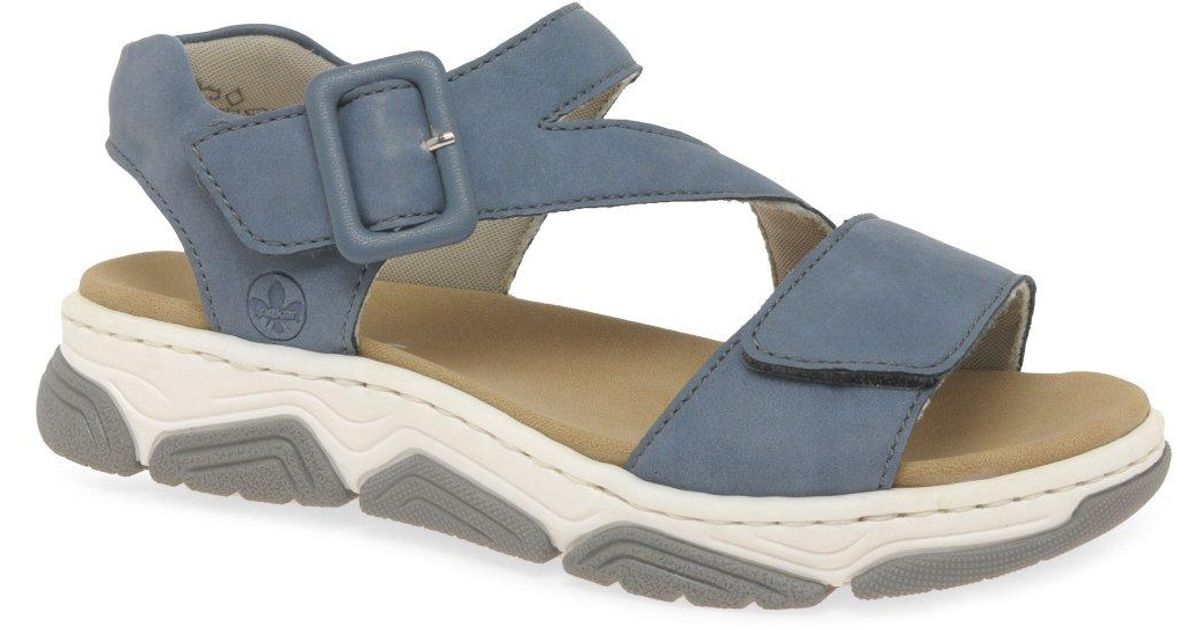 Rieker Lyra Sandals in Blue | Lyst UK