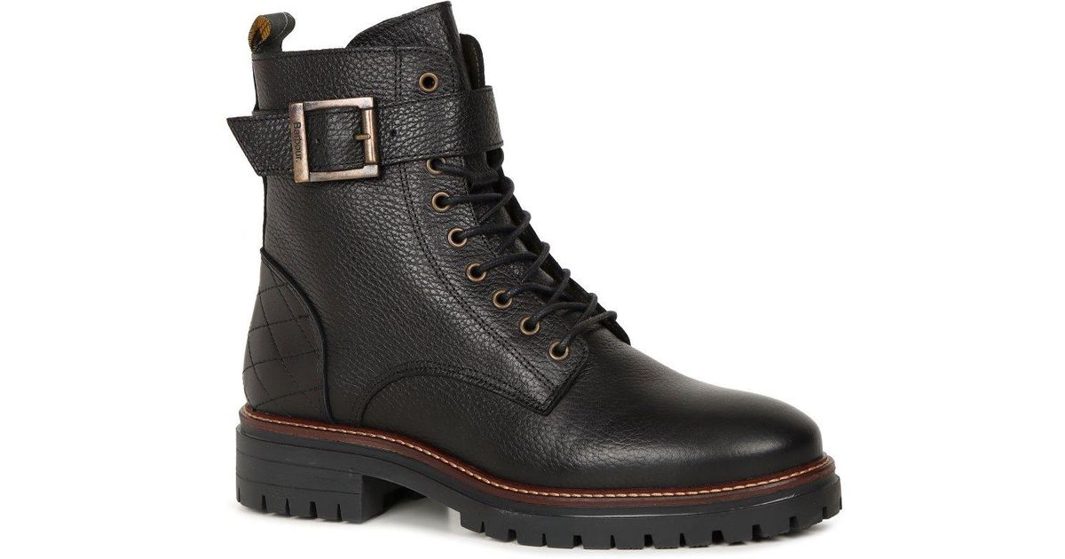 Barbour Heidi Commando Boots in Brown | Lyst UK